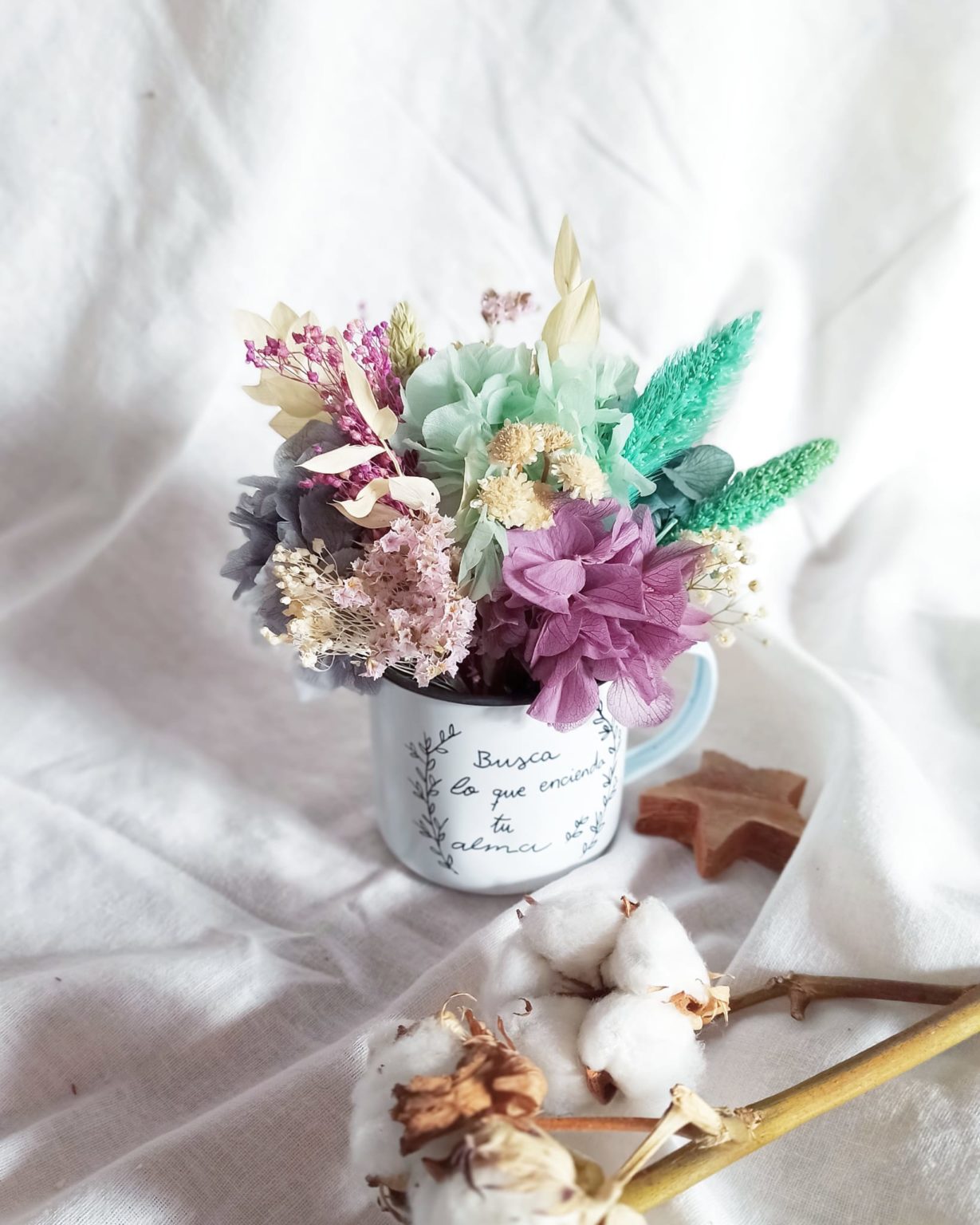 Taza flores preservadas – Flores Silvestres